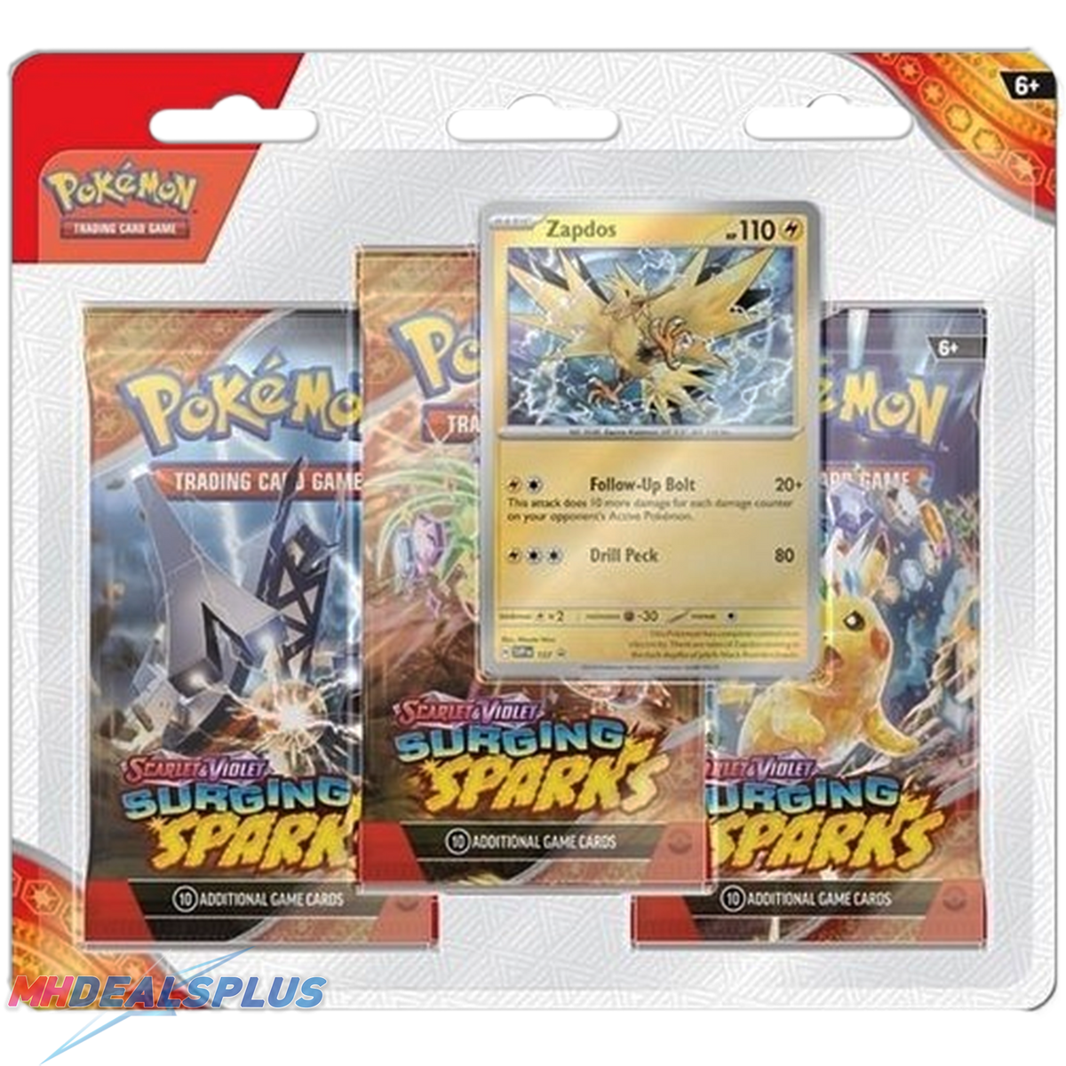 Pokemon Surging Sparks 3 Pack Blister Set Of 2 Mhdealsplus