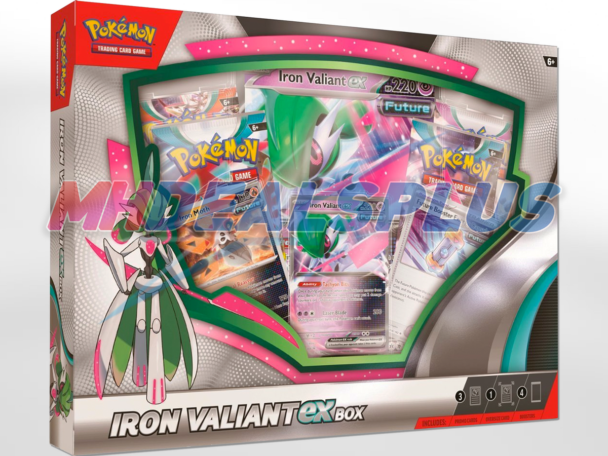 Pokemon Roaring Moon EX + Iron Valiant EX Set of 2 Boxes - 8 Booster P ...