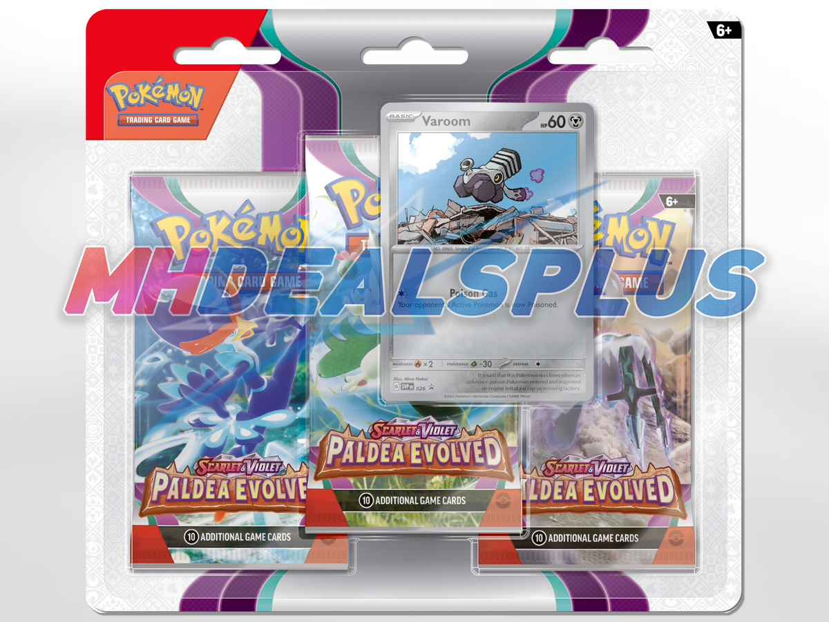 Pokemon Paldea Evolved 3 Pack Set of 2 - 6 Booster Packs – MHDEALSPLUS