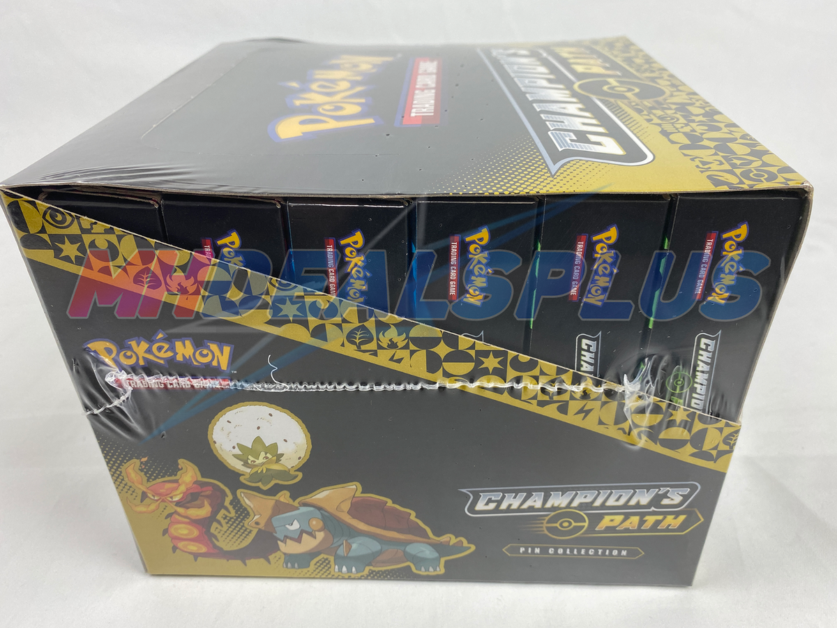 Pokemon TCG Champion's Path Pin Collection Sealed Case - 18 Packs, 6 P ...